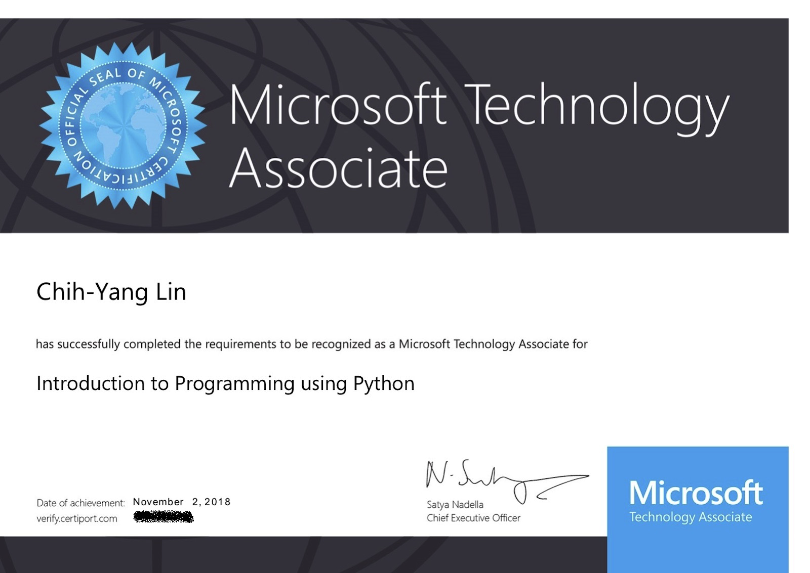 我又拿到一張Python證照了，哈哈哈！ – 林志陽的網頁